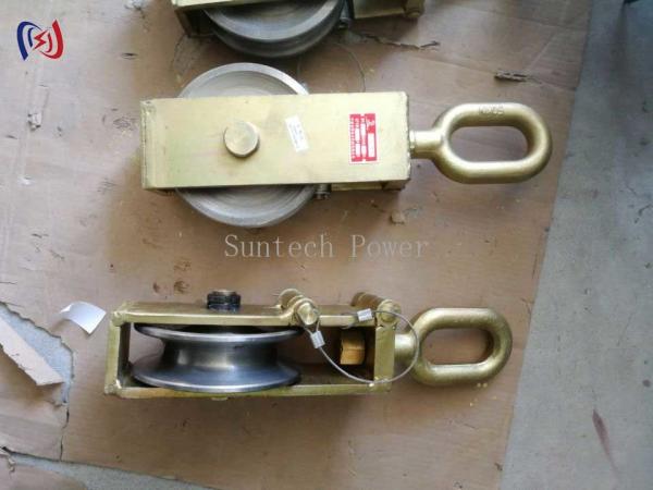 Quality 160mm Ending Conductor Stringing Blocks 30KN-80KN Ratel Load for sale