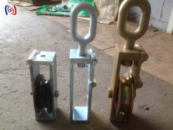 Quality 160mm Ending Conductor Stringing Blocks 30KN-80KN Ratel Load for sale