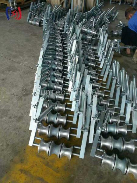 Quality Nylon Overhead Line Conductor Stringing Blocks Three Wire Rope Sheave for sale