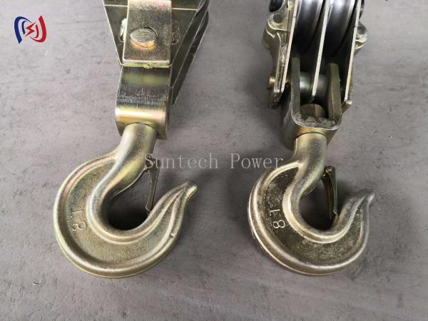 Quality 30KN-100KN Lifting Block And Tackle Both Side Open With Dual Sheave for sale