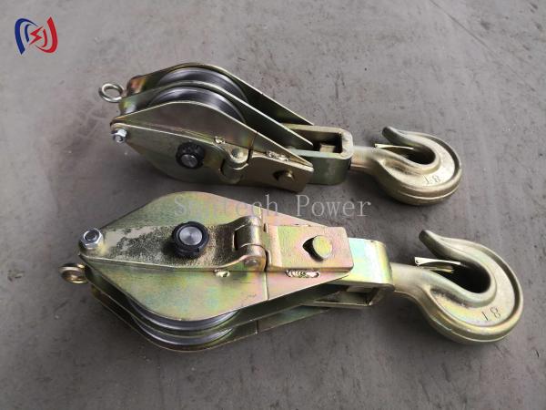 Quality 30KN-100KN Lifting Block And Tackle Both Side Open With Dual Sheave for sale