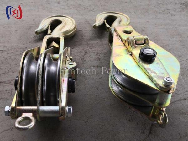 Quality 30KN-100KN Lifting Block And Tackle Both Side Open With Dual Sheave for sale