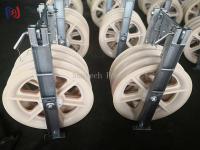China Conductor ACSR500 Universal Stringing Block 60KN Large Cable Pulleys for sale