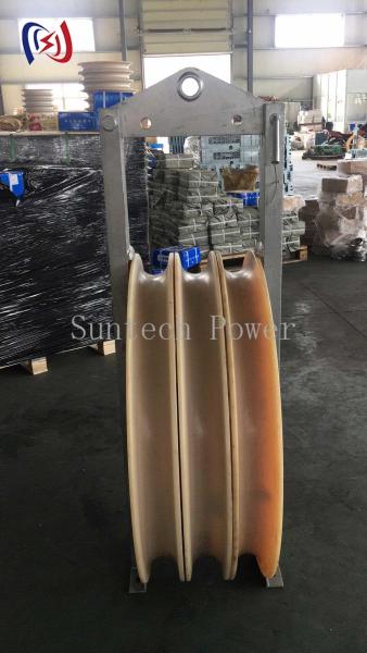 Quality 30-150KN Large Diameter Rope Pulley ACSR630 Conductor Stringing Blocks for sale