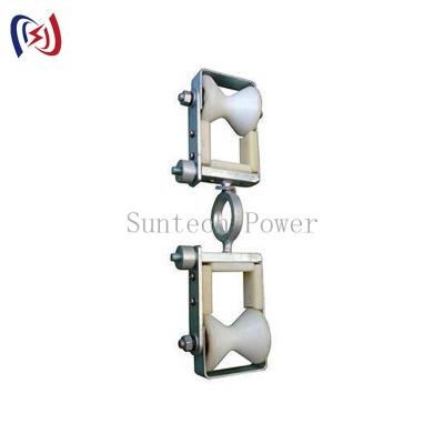 China 2KN Load Double Sheave Pulley Block OPGW Two Sheave Pulley Block for sale