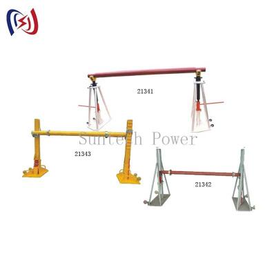 China Hydraulic Cable Reel Stand with 50KN Rated Load for 2400mm Diameter Cable Drum Handling for sale
