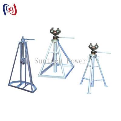 China Quick-Setup Cable Reel Stand with 10-50KN Rated Load and 450-1300mm Height Adjustment for Power and Telecom Work for sale
