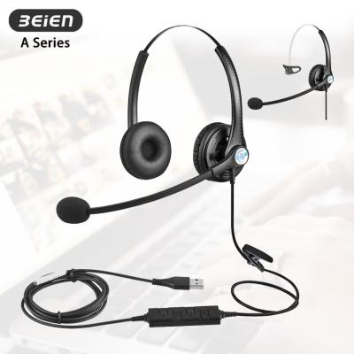 China A Series Wired Headset with Mic For Call Center Cost-Effective Lightweight Plug and Play for sale
