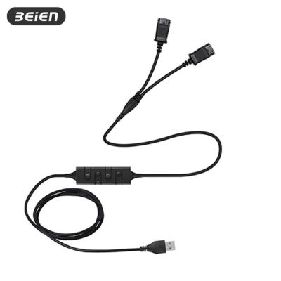 China QD Quick Disconnect Y-Splitter Training Cable Accessories to USB Adapter for Call Centers for sale