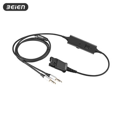 China Quick Disconnect Cable Accessories to Dual 3.5mm Plugs Adapter, Wired Headset Cord for PC for sale