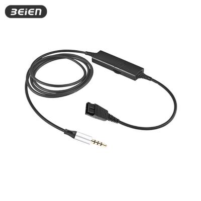 China QD Quick Disconnect QD Cable to 3.5mm 4-Pole TRRS Adapter for Mobile Phones, Tablets & Laptops for sale