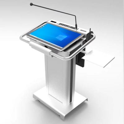 China Podio Multimédia sem fio com microfone e alto-falante 32" tela frontal à venda