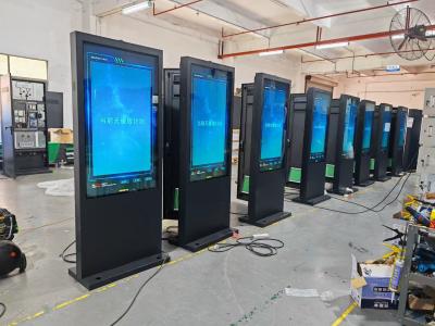 China 43 75 inch touch screen vertical lcd panel stand advertising display led advertising machine full hd big advertising s for sale