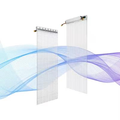 Durable Glass Curtain Wall Transparent LED Screen IP43 Waterproof 5000nits Brightness 80% Light Transmittance Easy Installation