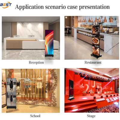 China Portable Indoor LED Poster Screen P1.25-P2.5 4K UHD 3840x2160 for sale