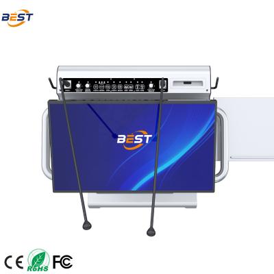China Electric Powered Digital Podium with 150mm Max Lifting Height 10-40° Screen Angle and Optional 32 Inch Smart Kiosk Screen for sale