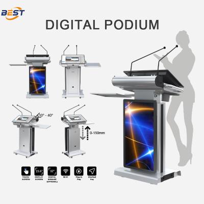 China Smart Lectern with Adjustable Screen Angle 10-40° Intel i5/i7-11 Processor and 8/16GB DDR4 RAM for Educational Use for sale