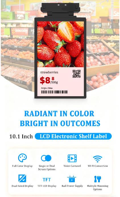 LCD Electronic Shelf Label front view