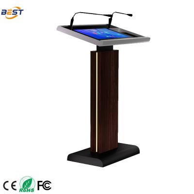 China Electronic Digital Smart Advanced Modern Technology Electric Multimedia Interactive Podium for sale