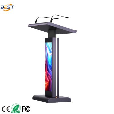China Integrated Computer Podium with Computer and Monitor for sale