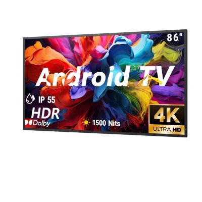 China Outdoor TV IP55/IP66 Waterproof | 4K Google TV 1500-3000nits High Brightness Commercial Display for Advertising for sale