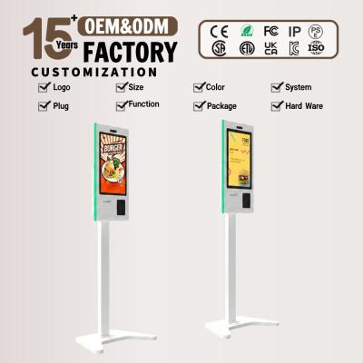 China Self Order Kiosk with 10 Points PCAP Touch Screen and Ethernet Network Connectivity for Fast Indoor 11 Customer Ordering for sale