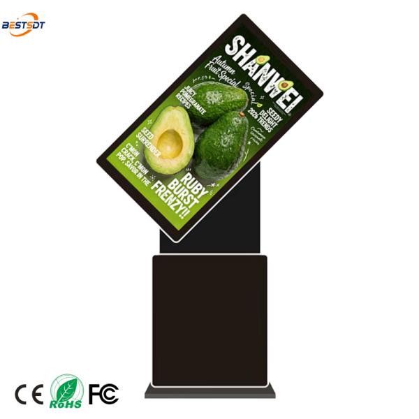 Quality 360 Degree Rotatable Floor Standing Digital Signage 43 50 55 65 Inch 4K Android Windows Touch Screen for sale