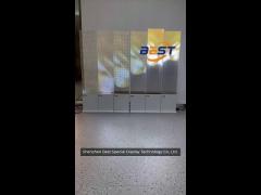 Durable Glass Curtain Wall Transparent LED Screen IP43 Waterproof 5000nits Brightness 80% Light Transmittance Easy Installation