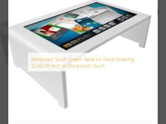 32/42/55 Inch Android Multi-Touch Restaurant Touch Screen Table for Food Ordering Maximum Resolution 3840X2160