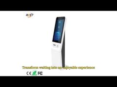 Wireless Paging Calling Queue Management Ticket Dispenser With Timer Camera Digital Display For Hospital Fastfood Bank