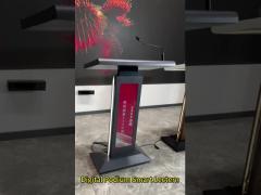 Integrated Computer Podium with Computer and Monitor