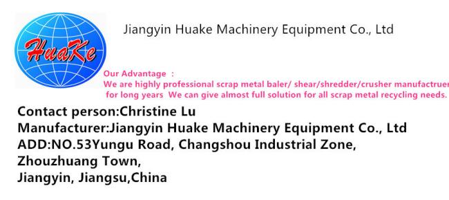 Huake Y81 Series 160tons Hydraulic Scrap Metal Baler