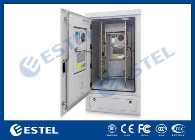 China IP55 19'' Galvanized Steel Outdoor Equipment Rack Cabinet With Cooling System / PDU for sale