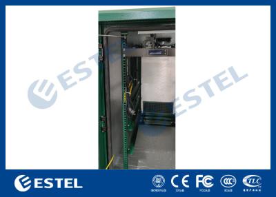 中国 19'緑色通信キャビネット 500Wのエアコンとファン 販売のため