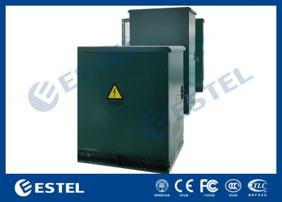 中国 19'緑色通信キャビネット 500Wのエアコンとファン 販売のため