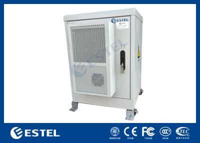 China 14U Customized Outdoor Telecom Station Cabinet Air Conditioner Cooling With Wheels for sale