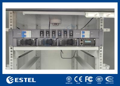 Chine Armoire extérieure 19U avec étagère de batterie et tiroir pour système de redresseur 90A à vendre