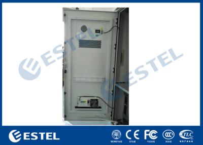 China Two Battery Shelf Outdoor Power Supply Cabinet One Front Door With Two Air Conditioner for sale
