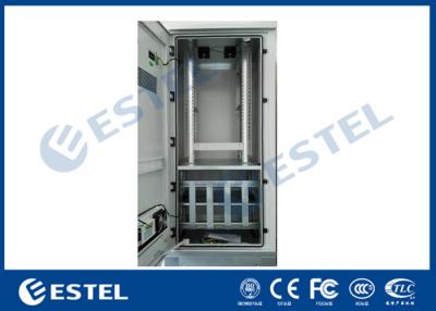 China Two Battery Shelf Outdoor Power Supply Cabinet One Front Door With Two Air Conditioner for sale