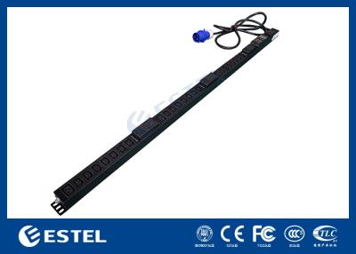 China PDU Vertical Preto 200 - 240VAC 32A com Saídas C13 / C19 para Distribuição de Energia à venda