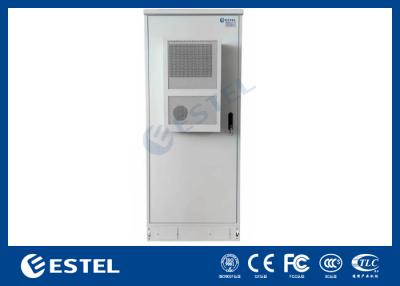 China Outdoor Floor Standing Telecom Cabinet with Double Doors and Internal 19 Inch Rack Structure for sale