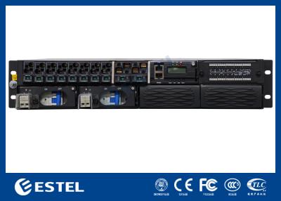 China ET48100-P5E22 Rack Mounted DC Power Distribution System for Telecom Networks with 8 Feeder Outputs 2 Battery Inputs and Integrated Monitoring for sale