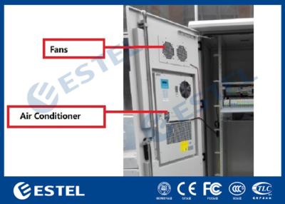 China IP55 19”Rack Outdoor Telecom Cabinet Air Conditioner Cooling System With Rectifier for sale