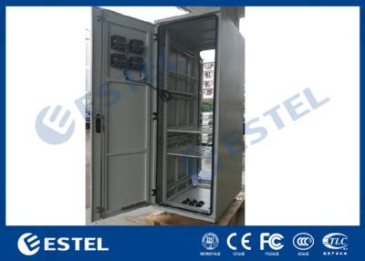 China Rack Mount Outdoor Telecom Cabinet Galvanized Steel Front / Rear Access IP55 for sale
