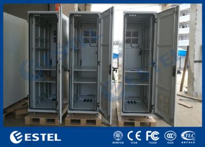 China Rack Mount Outdoor Telecom Cabinet Galvanized Steel Front / Rear Access IP55 for sale