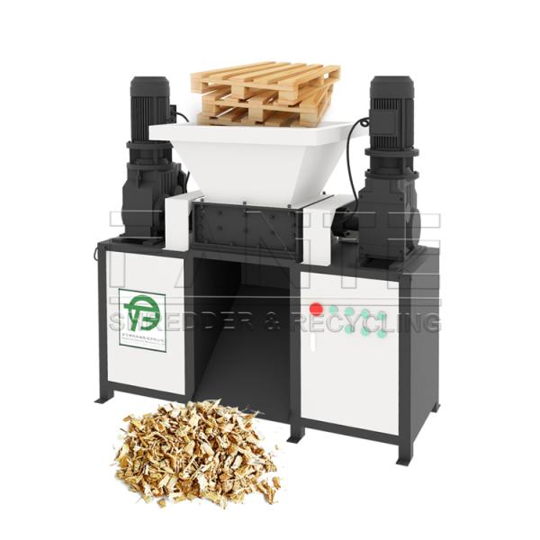 Quality FANTE High Speed Mini Dual Shaft Shredder for Wooden Frames Doors Waste Blocks and Construction Wood Recycling for sale