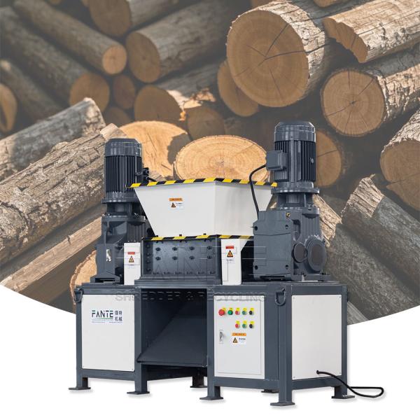 Quality FANTE Small Industrial Dual Shaft Shredder for Wood Pallet Crates Branches and Wooden Furniture Disposal and Recycling for sale