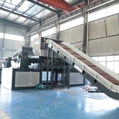 China Heavy Duty Industrial Twin Shaft Shredder for Mixed Waste Processing Lines Including WEEE Refrigerators Computers for sale