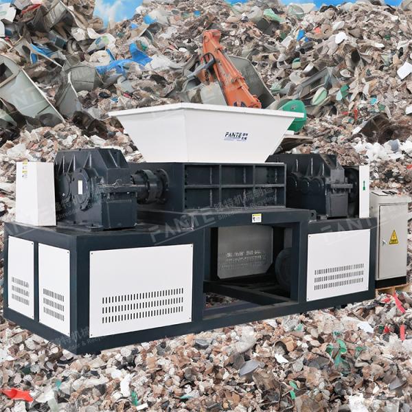 Quality Heavy Duty Dual Shaft Waste Shredder for Metal Turnings Steel Scrap Copper Radiators for sale