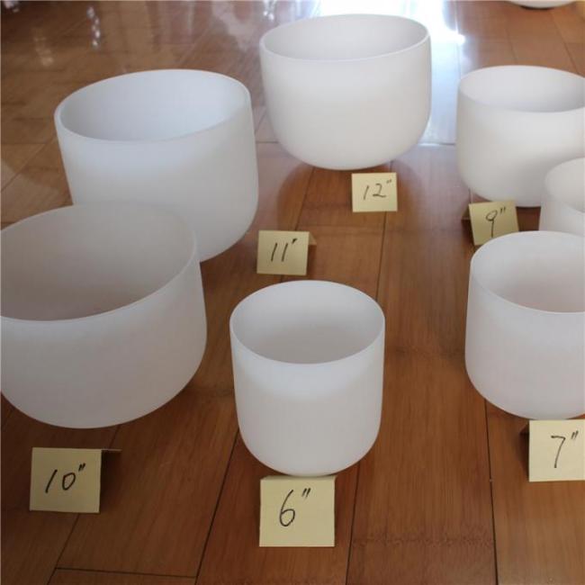 Premium Hand Selected Crystal singing bowls with carrying case and rubber mallet for sound therapy and bath 0